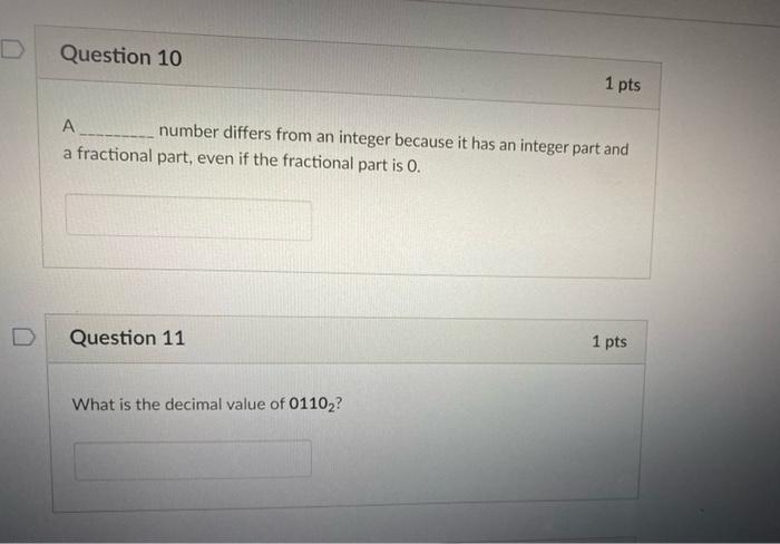 Solved D Question 10 1 pts A number differs from an integer | Chegg.com