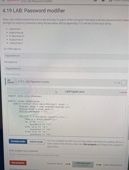 Solved 4 19 Lab Password Modifier D 4 19 Lab Password