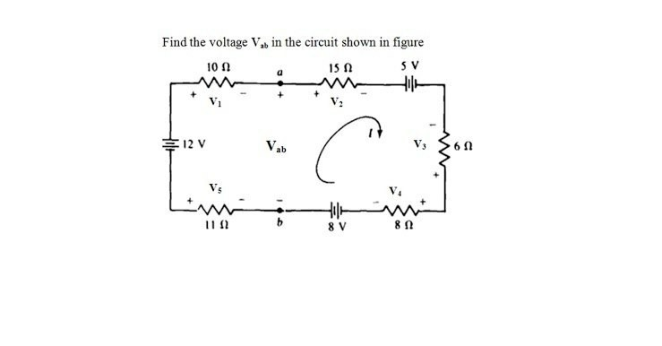 Solved Find the voltage Vab in the circuit shown in figure | Chegg.com