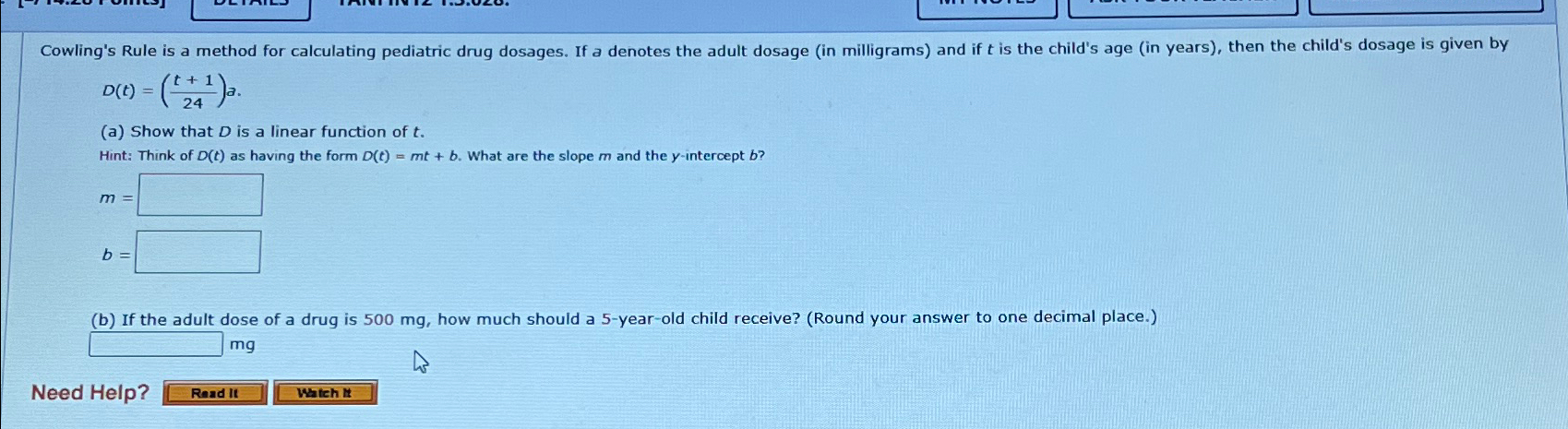 Solved Cowling's Rule is a method for calculating pediatric | Chegg.com