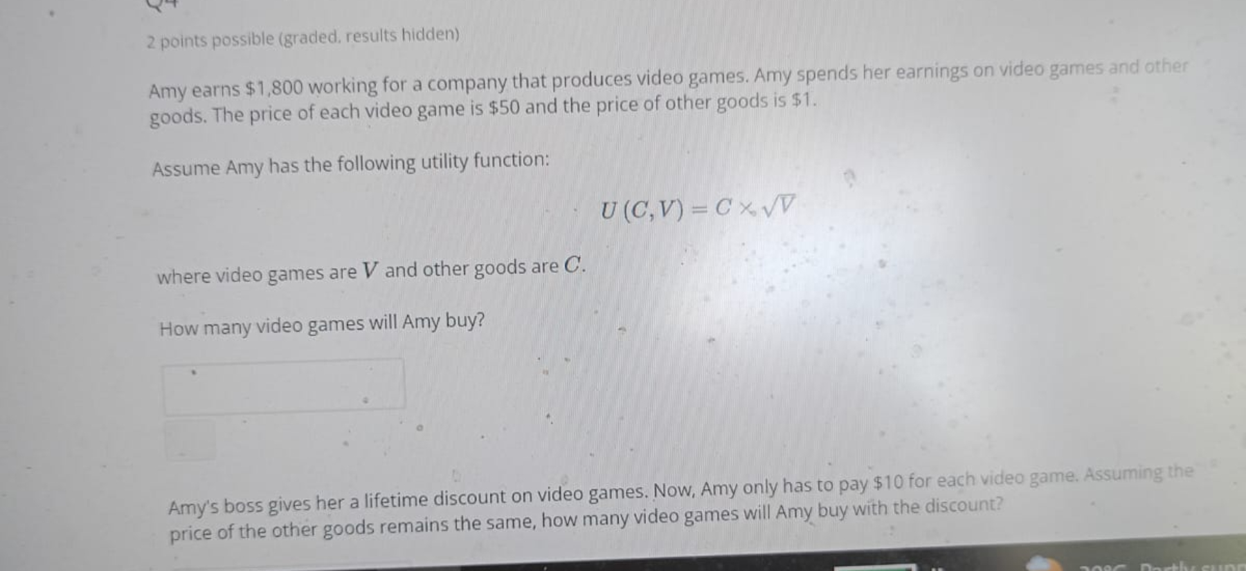 Solved 2 ﻿points possible (graded. ﻿results hidden)Amy earns | Chegg.com