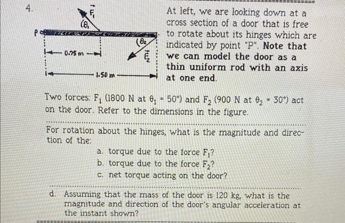 Solved At left, we are looking down at a cross section of a | Chegg.com
