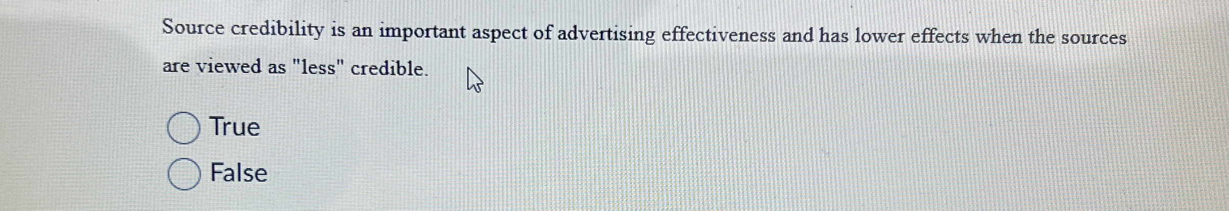 Solved Source credibility is an important aspect of | Chegg.com