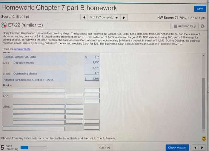 Solved Save Homework: Chapter 7 part B homework Score: 0.18 | Chegg.com Solved Save Homework: Chapter 7 part B homework Score: 0.18 | Chegg.com