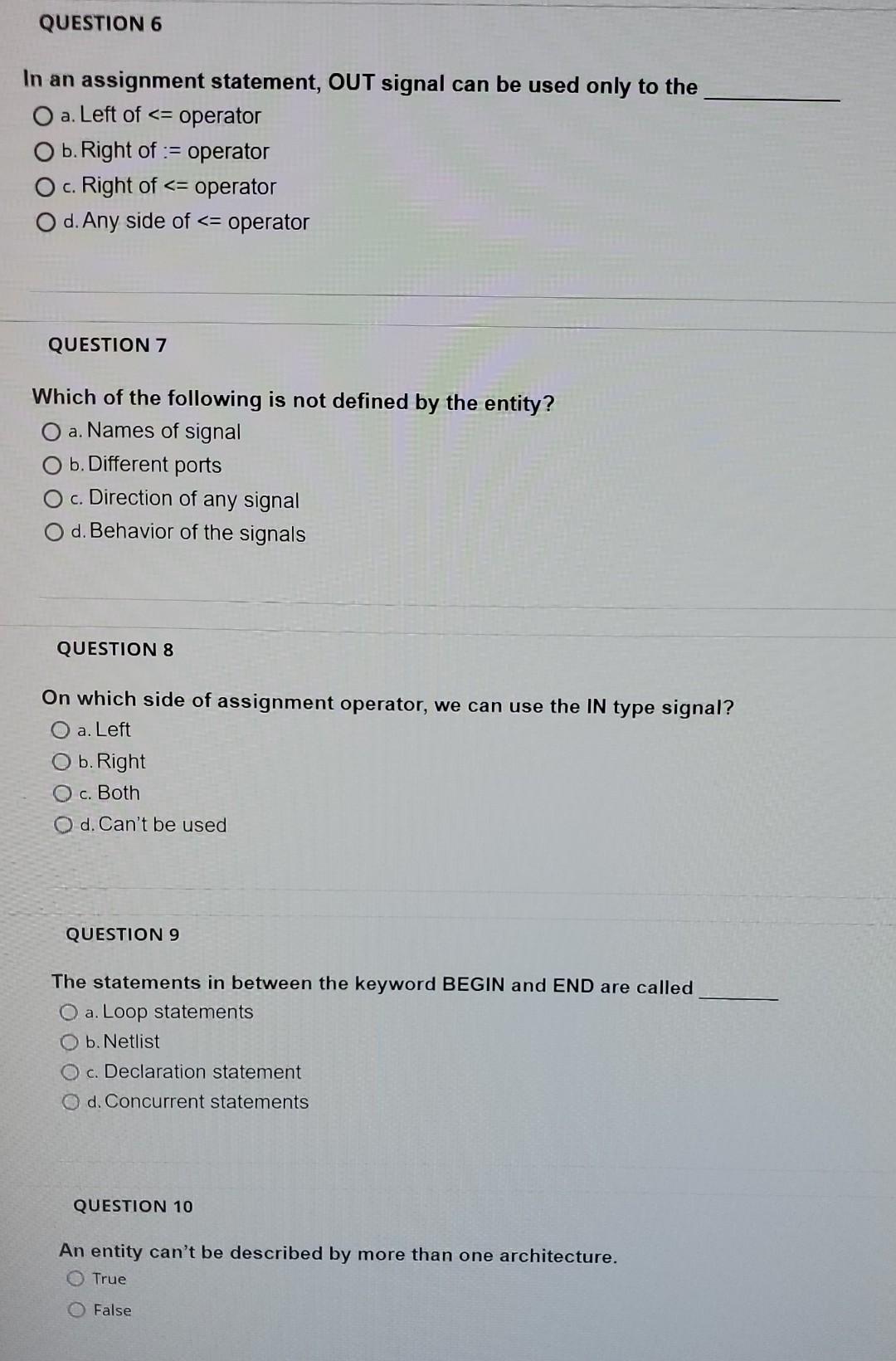 Solved In an assignment statement, OUT signal can be used | Chegg.com