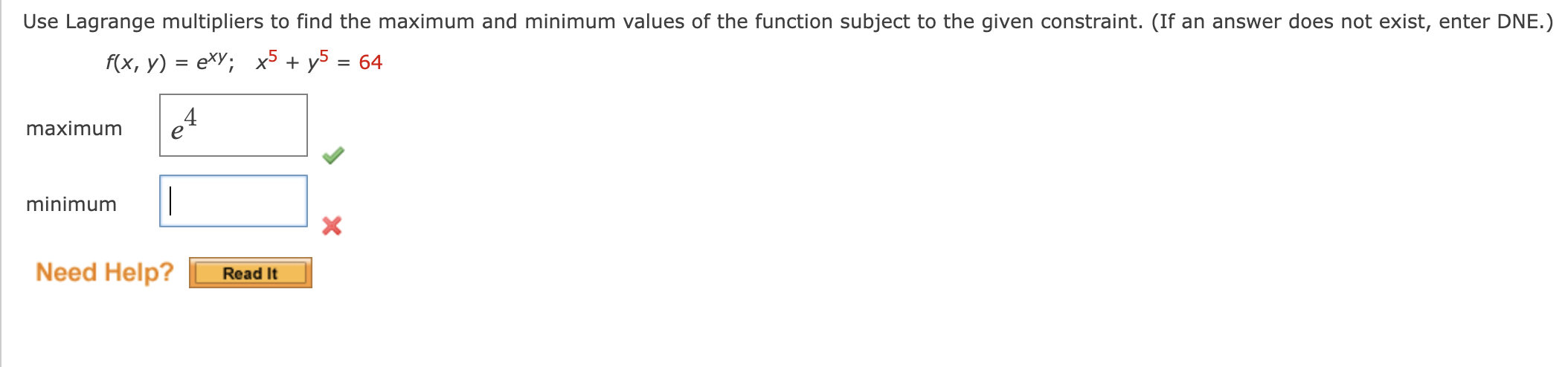 Solved Use Lagrange multipliers to find the maximum and | Chegg.com