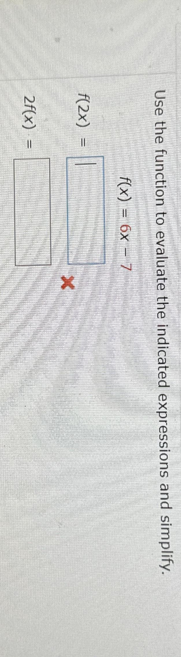 Solved Use the function to evaluate the indicated | Chegg.com