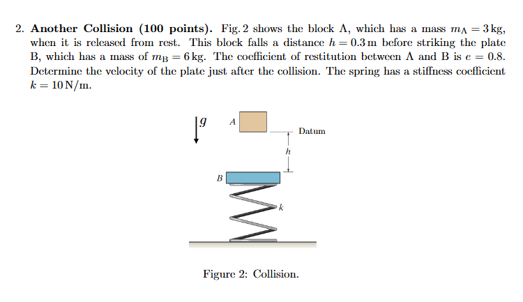 Solved Another Collision (100 ﻿points). ﻿Fig. 2 ﻿shows the | Chegg.com