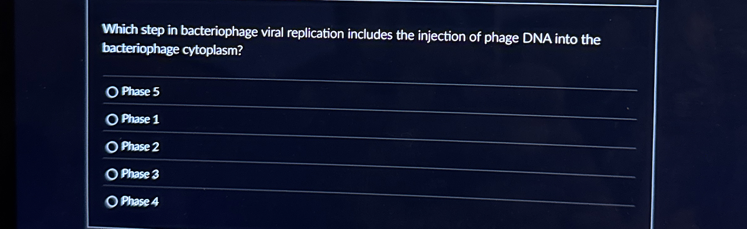 Solved Which step in bacteriophage viral replication | Chegg.com