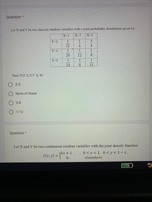 Solved Let X and Y be two discrete random variables with a | Chegg.com