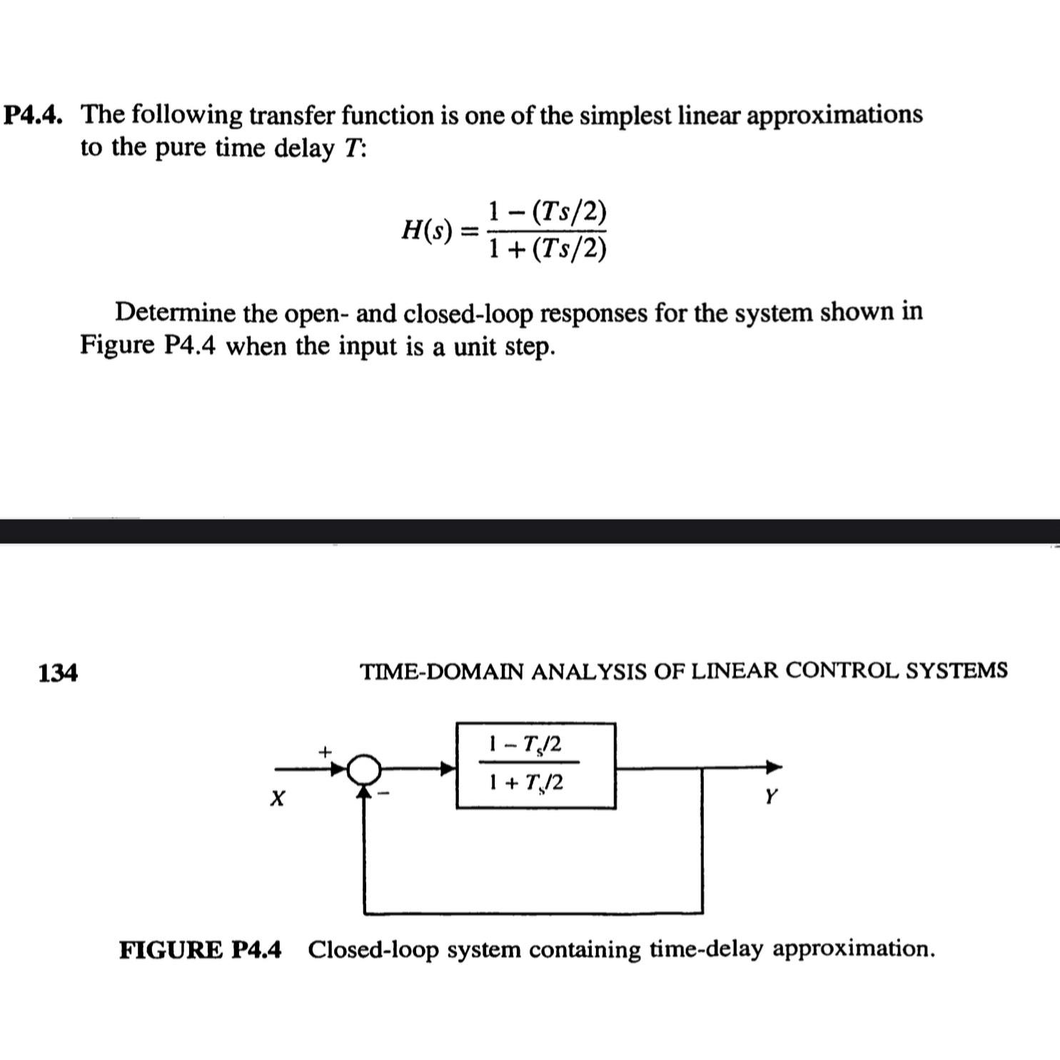 Solved P4.4. ﻿The following transfer function is one of the | Chegg.com