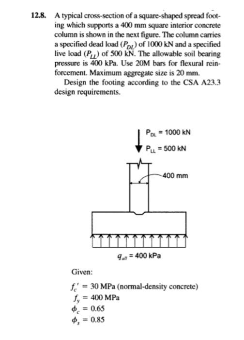 1. A Short Column of Square Section that is subjected | Chegg.com