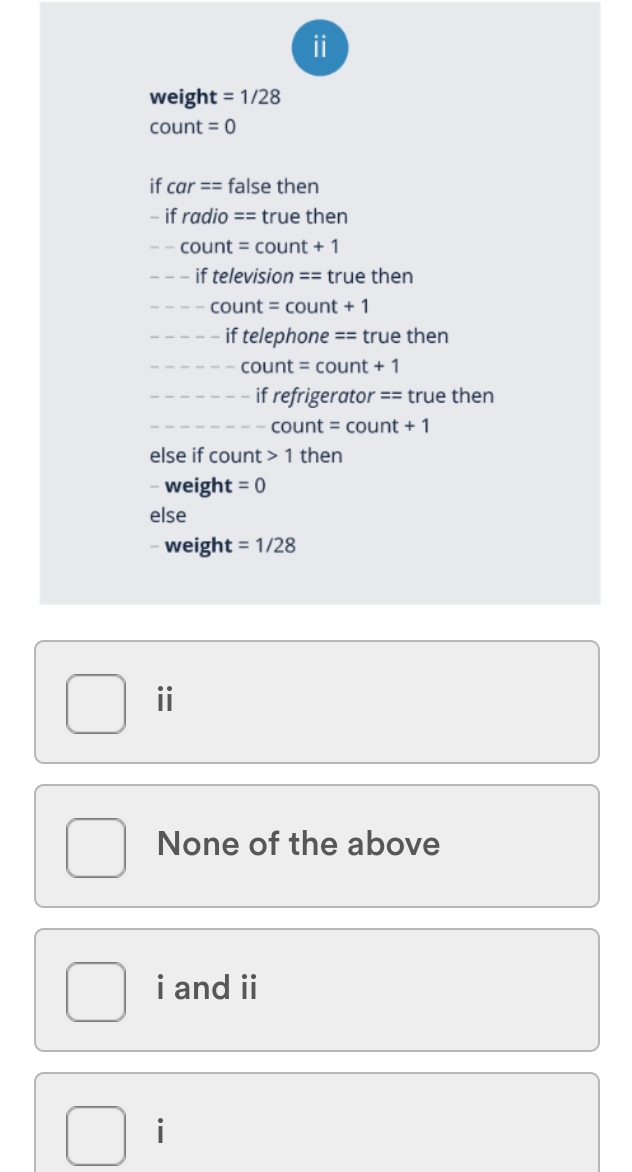 Solved Which pseudocode option(s) ﻿best represent the given | Chegg.com