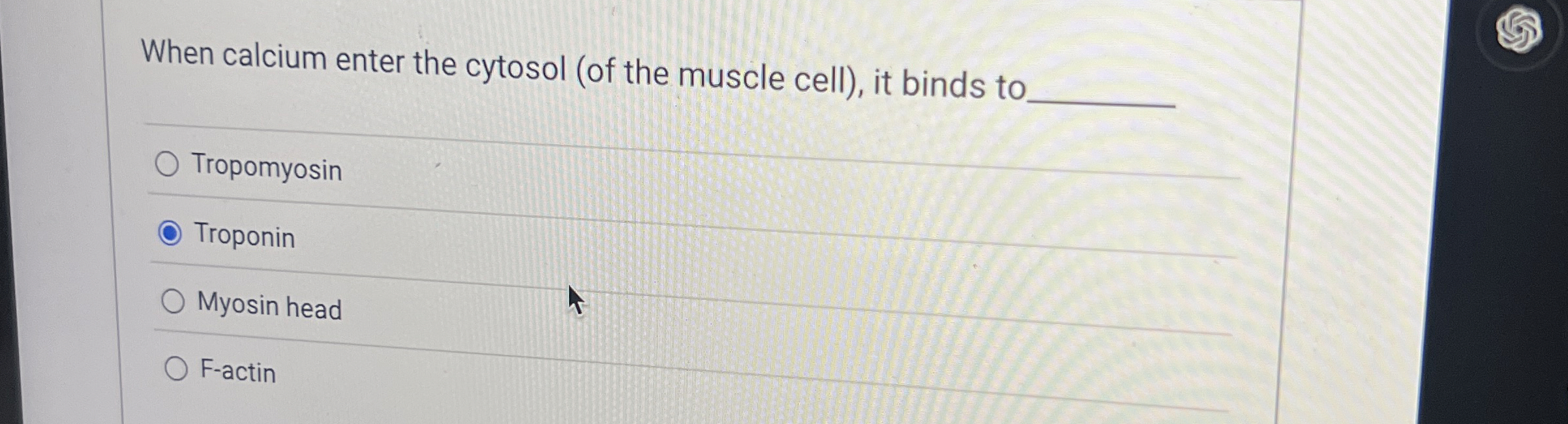Solved When calcium enter the cytosol (of the muscle cell), | Chegg.com