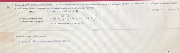 Constuct a 90% conlidence interval for p1−ψ2 with the | Chegg.com