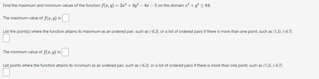 Solved Find the maximum and minimum values of the function | Chegg.com