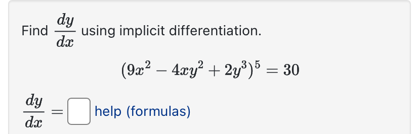 Solved Find dydx ﻿using implicit | Chegg.com