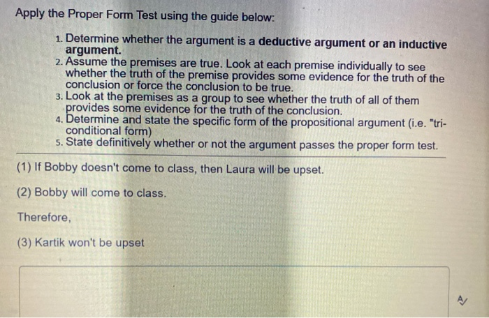 Apply True Premises Test using the guide below: 1. | Chegg.com