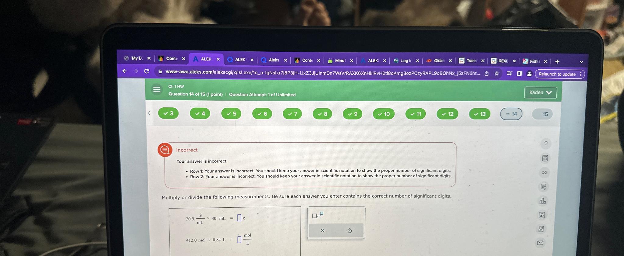Solved IncorrectYour answer is incorrect.Row 1: Your answer | Chegg.com | Chegg.com