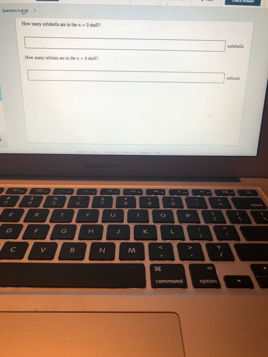 Solved Question 50f23 How many subshells are in the n=2 | Chegg.com