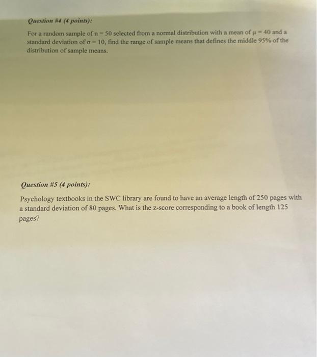 Solved Question 14 (4 points): For a random sample of n=50 | Chegg.com