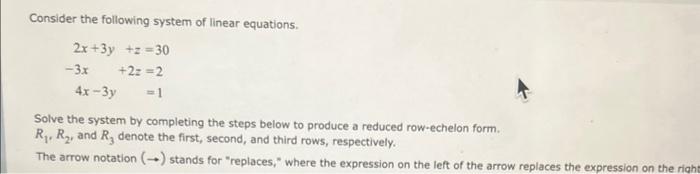 Solved Consider the following system of linear equations. | Chegg.com