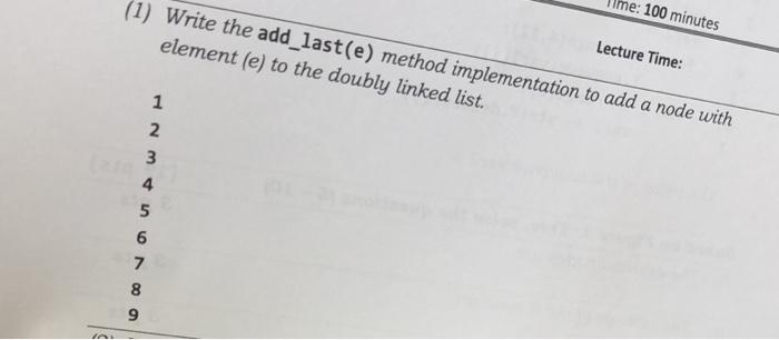 Solved Doubly Linked List Every node has element, next, and | Chegg.com