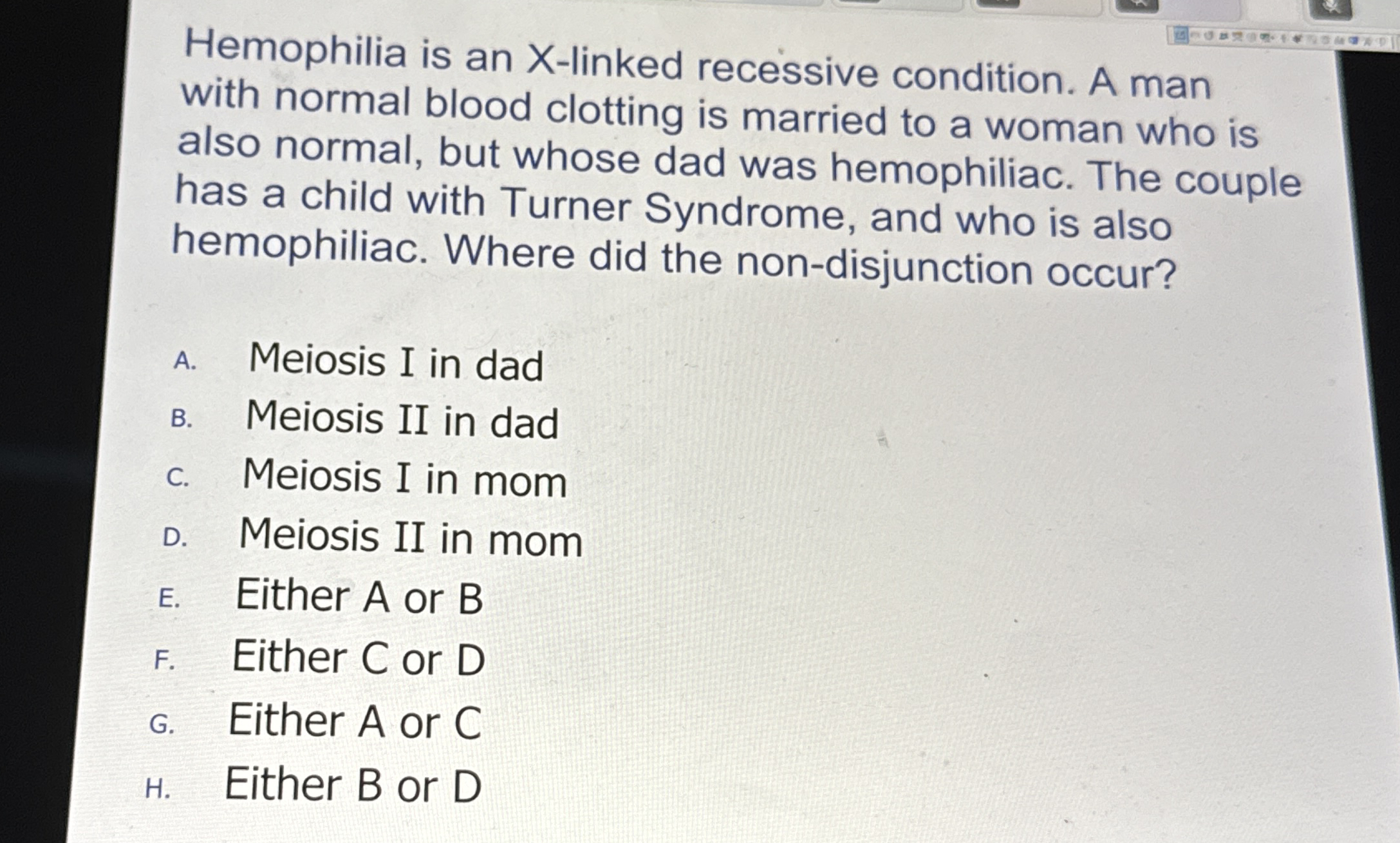 Solved Hemophilia is an X -linked recessive condition. A man | Chegg.com