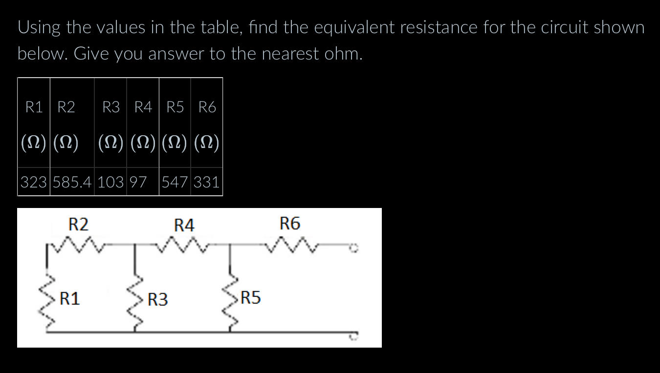 Solved Using the values in the table, find the equivalent | Chegg.com