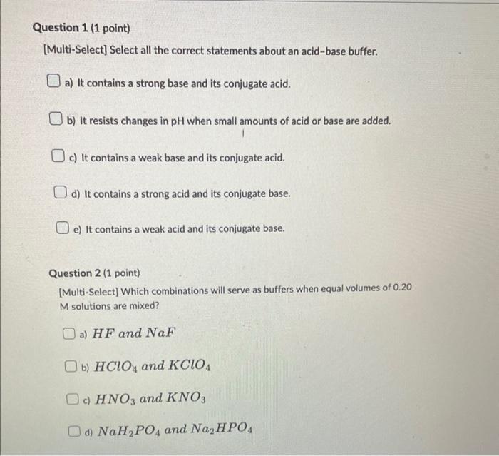 Solved [Multi-Select] Select all the correct statements | Chegg.com