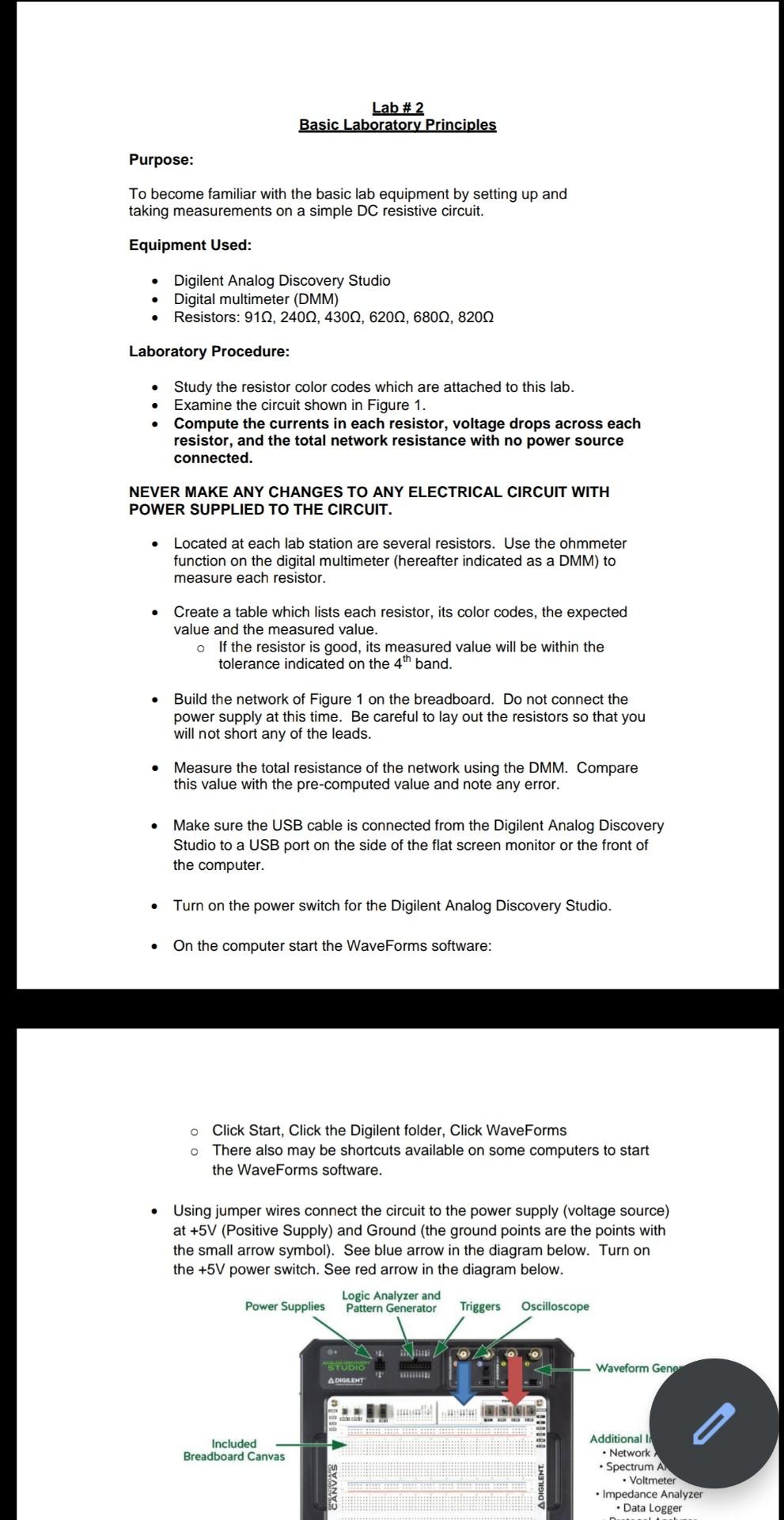 Solved Lab # 2 Basic Laboratory Principles Purpose: To | Chegg.com