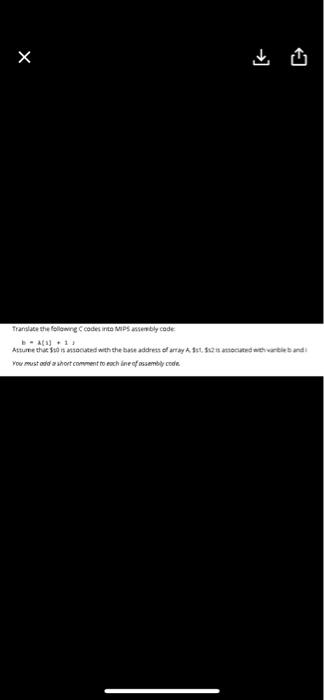 Solved Translate the following C codes into MIPS assembly | Chegg.com