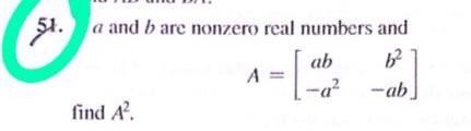 Solved 31. a and b are nonzero real numbers and ab А -ab] | Chegg.com