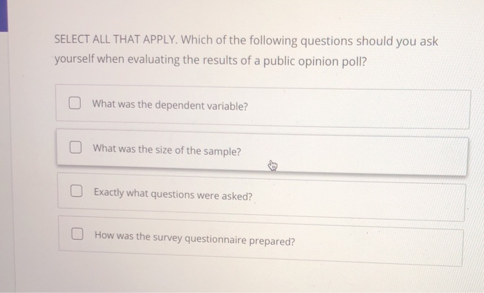 Solved SELECT ALL THAT APPLY. Which of the following | Chegg.com