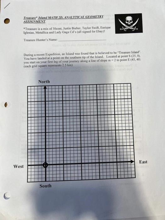 Solved Treasure Island MATH 2D, ANALYTICAL GEOMETRY | Chegg.com