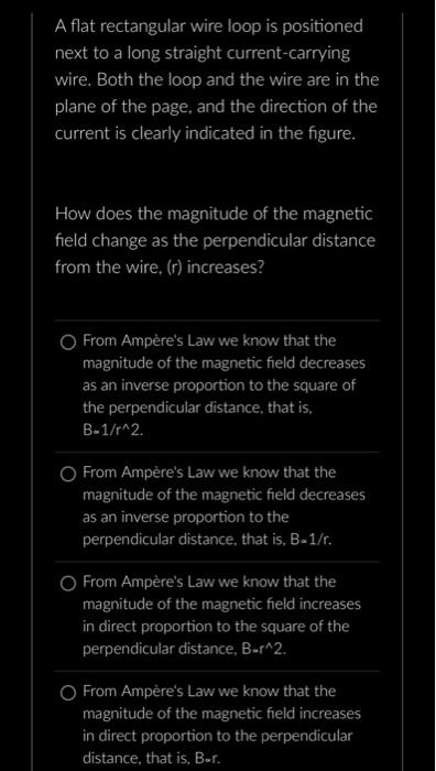 A flat rectangular wire loop is positioned next to a | Chegg.com