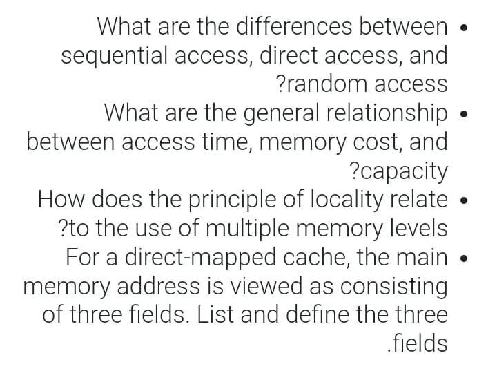 Solved What are the differences between sequential access, | Chegg.com Solved What are the differences between sequential access, | Chegg.com
