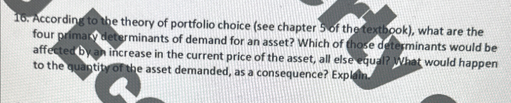 Solved According To The Theory Of Portfolio Choice See