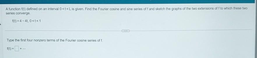 Solved A function f(t) defined on an interval 0 | Chegg.com