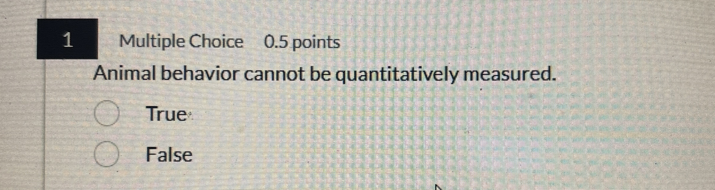 Solved 1Multiple Choice 0.5 pointsAnimal behavior cannot be | Chegg.com Solved 1Multiple Choice 0.5 pointsAnimal behavior cannot be | Chegg.com