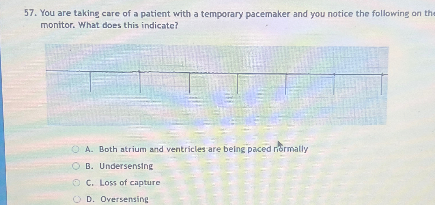 Solved You are taking care of a patient with a temporary | Chegg.com