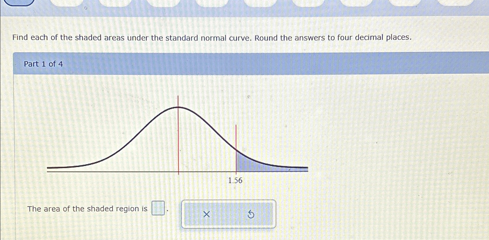 Solved Find each of the shaded areas under the standard | Chegg.com