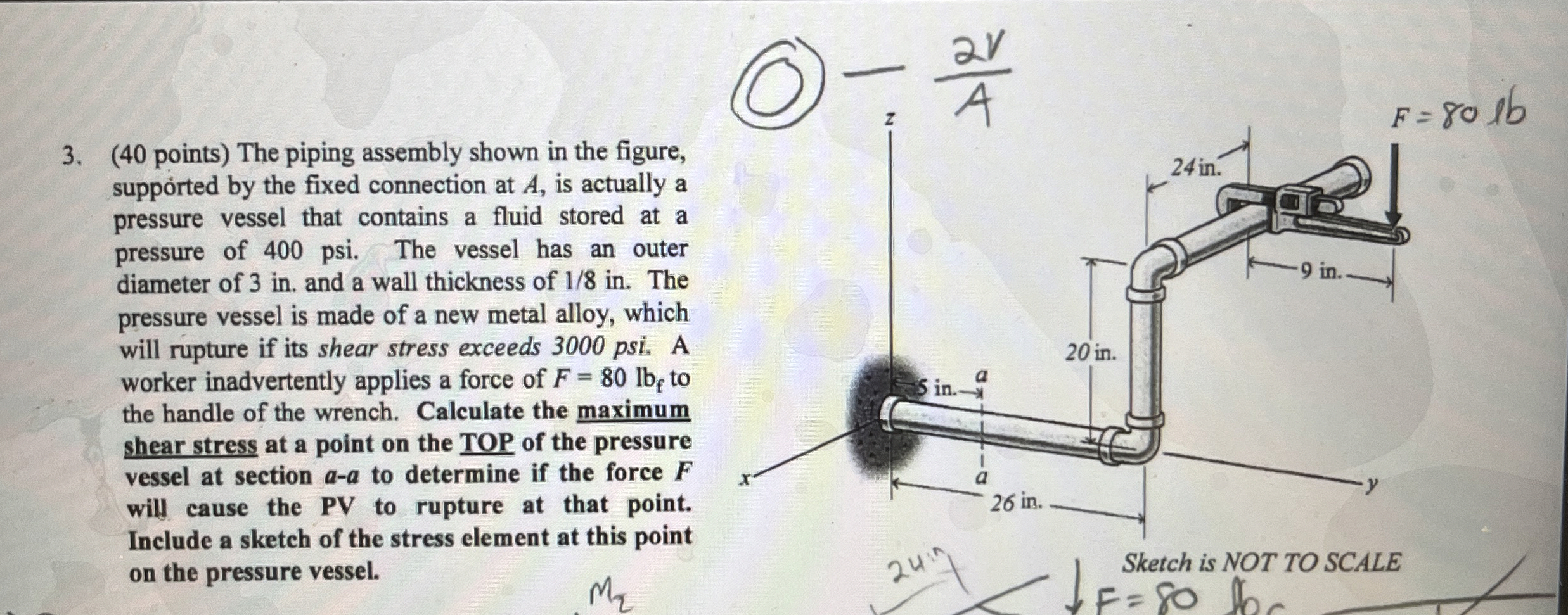 Solved by an EXPERT (40 ﻿points) ﻿The piping assembly shown in the ...