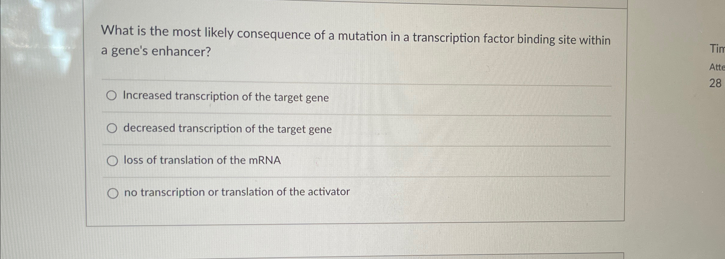 Solved What is the most likely consequence of a mutation in | Chegg.com