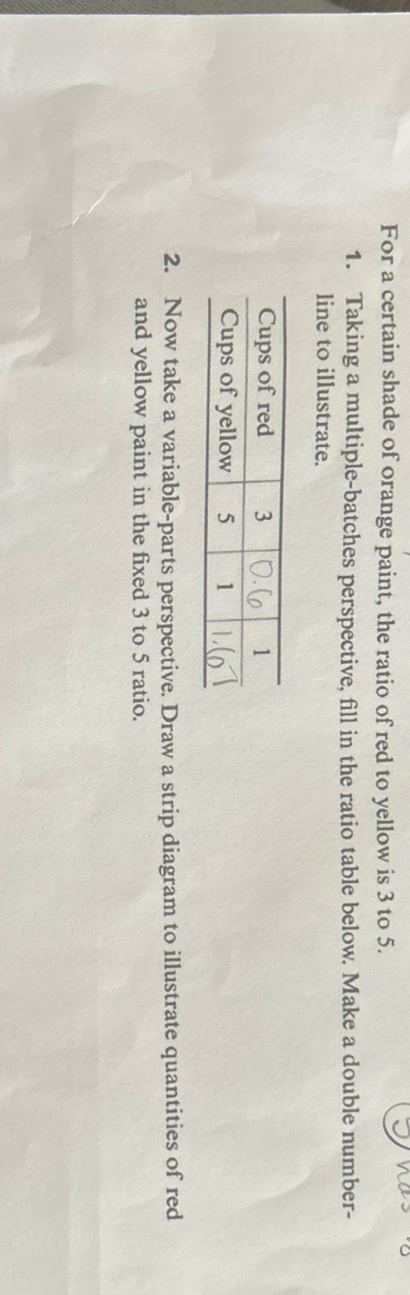 Solved For a certain shade of orange paint, the ratio of red | Chegg.com