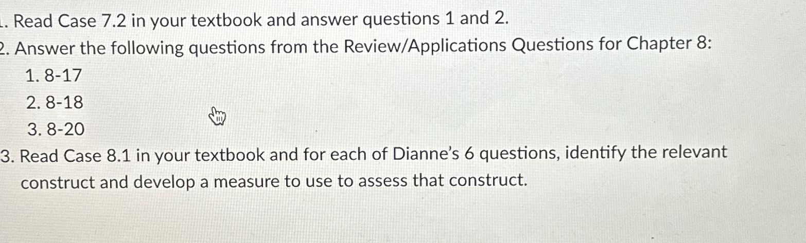 Solved Read Case 7.2 ﻿in your textbook and answer questions | Chegg.com