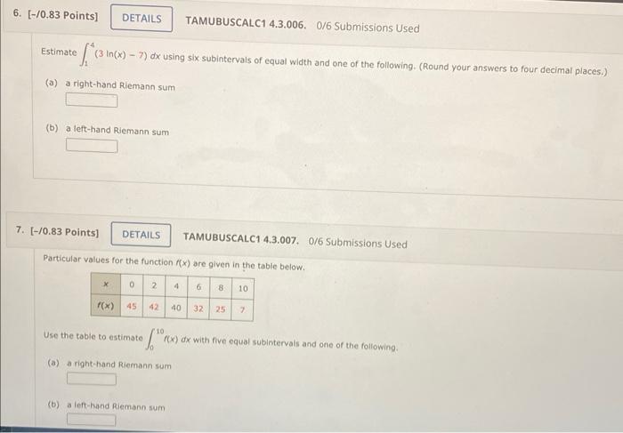 Solved (a) a right-hand Riemann sum (b) a left-hand Riemann | Chegg.com