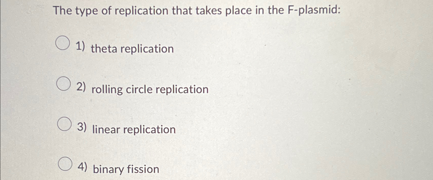Solved The type of replication that takes place in the | Chegg.com