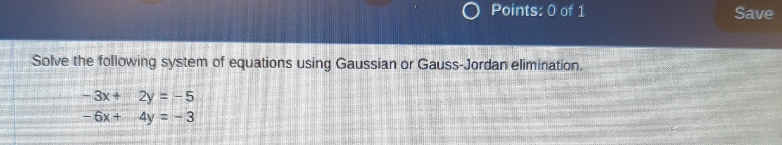 Solved Solve the following system of equations using | Chegg.com