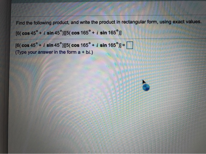 Solved Find the following product, and write the product in | Chegg.com